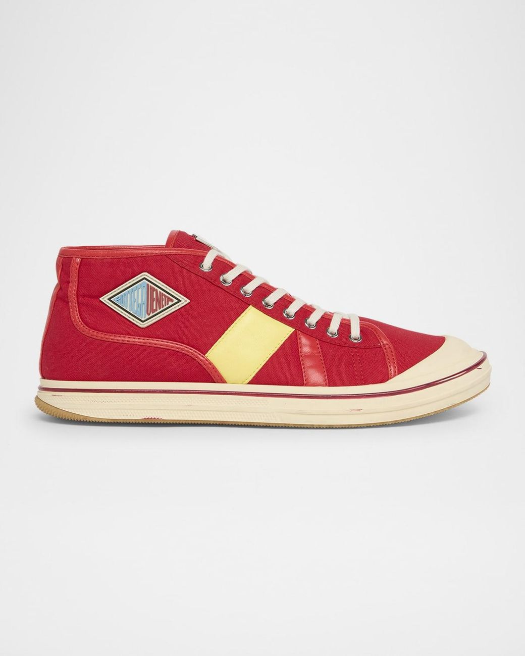 Bottega Veneta Apos;S Eliot Canvas Mid-Top Sneakers in Red for Men | Lyst