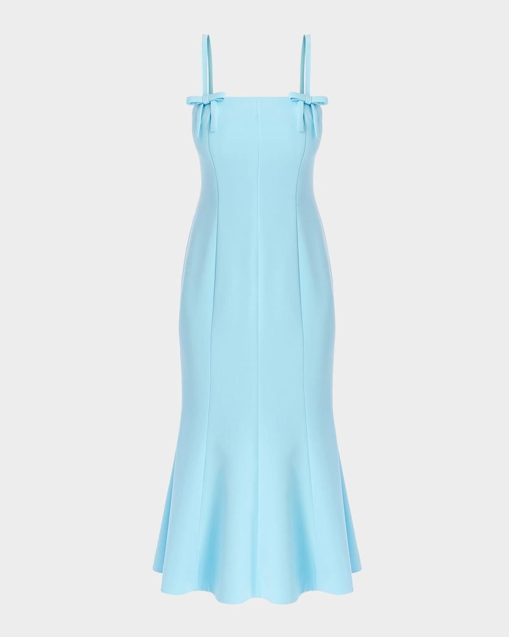 mestiza Calista Square-Neck Mermaid Midi Dress in Blue | Lyst