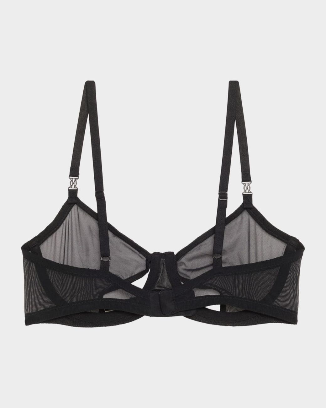 Kiki de Montparnasse Brienne Cutout Mesh Balconette Bra in Black | Lyst