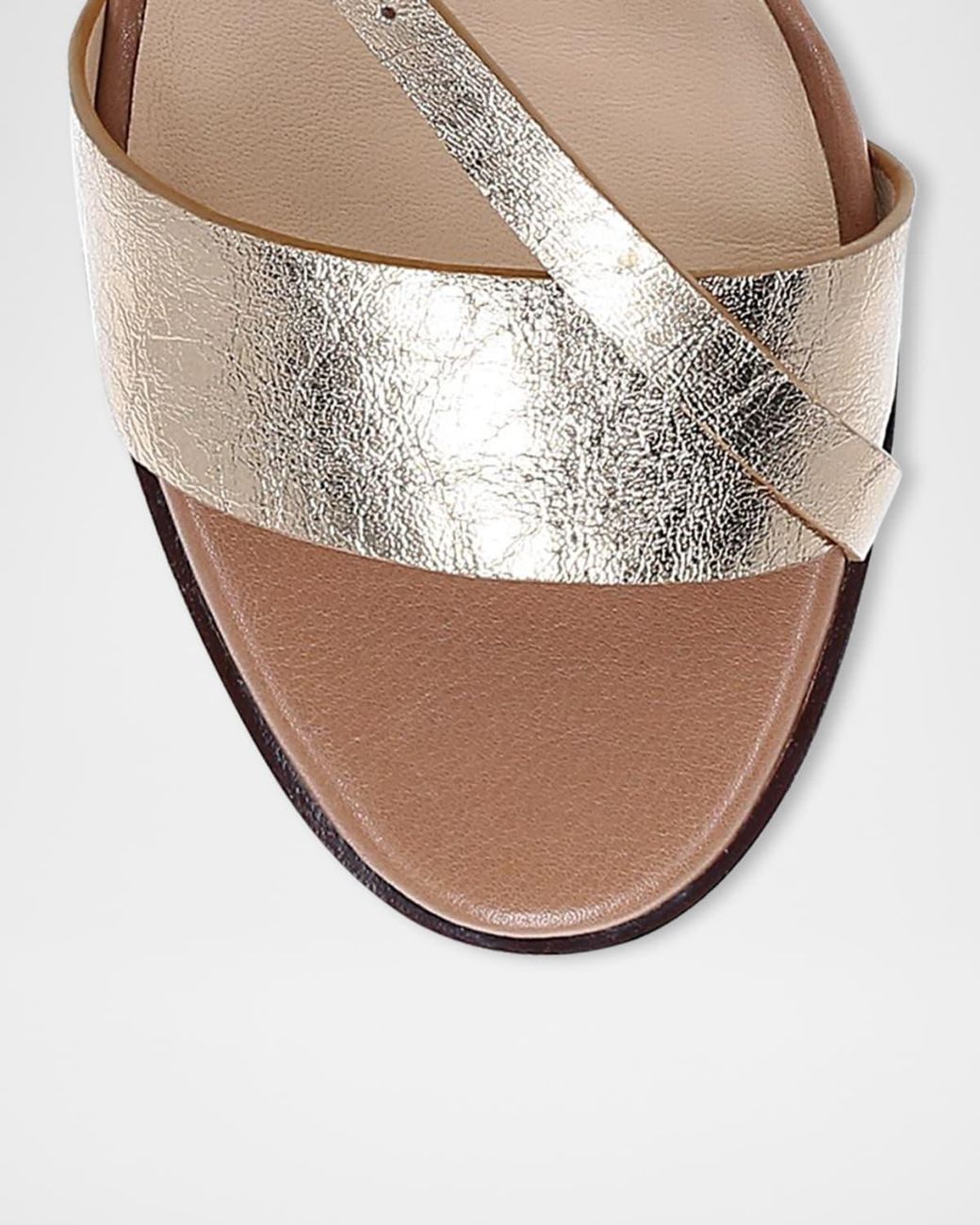 Frye Rachel Metallic Buckle Wedge Sandals | Lyst