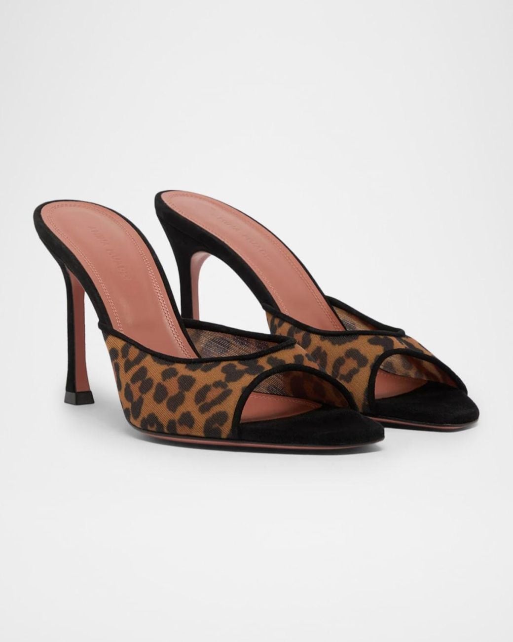AMINA MUADDI Alexa Mesh Mule Pumps in Brown | Lyst