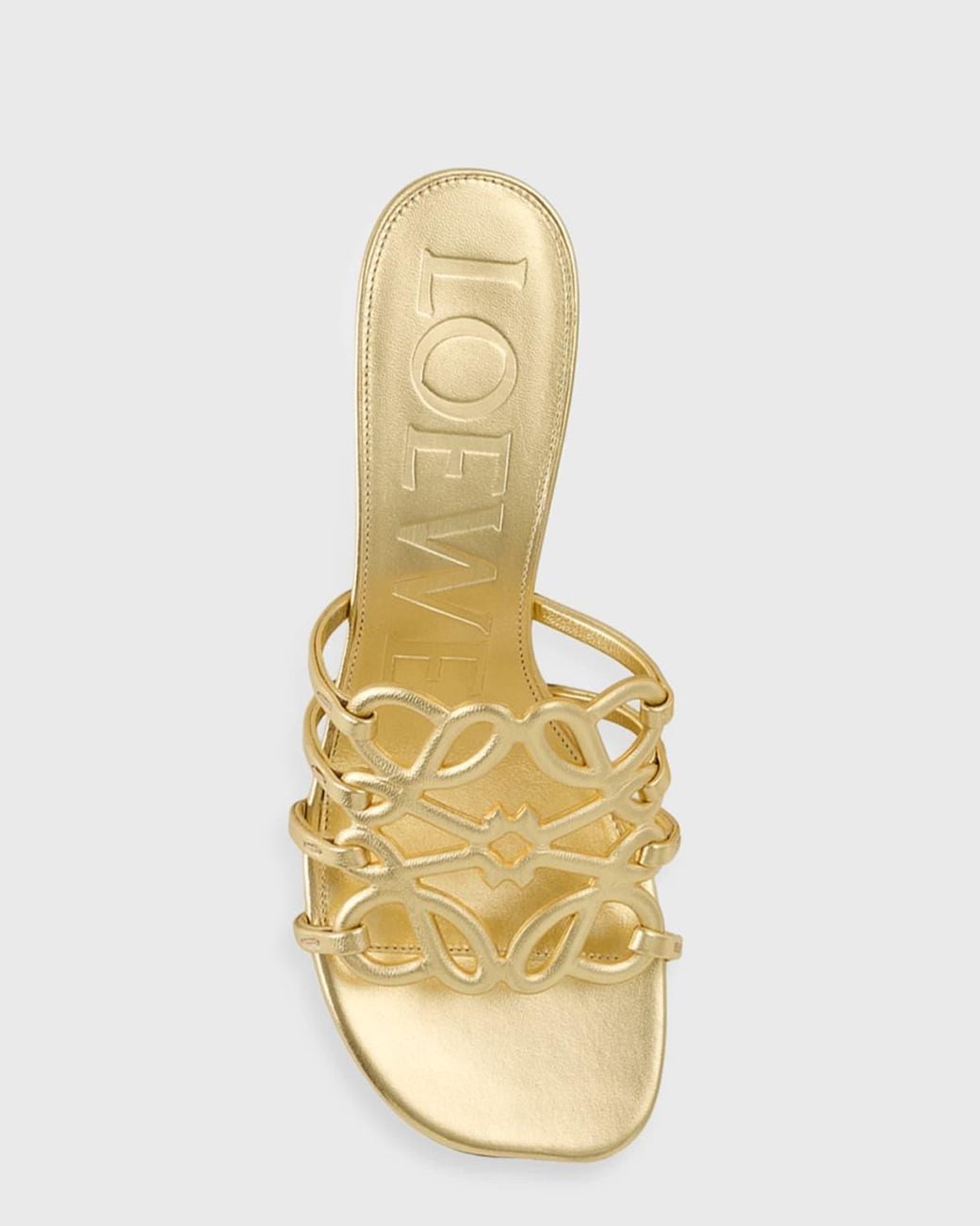 Loewe X Paula & Apos;S Ibiza 45Mm Petal Anagram Metallic Leather Mule ...
