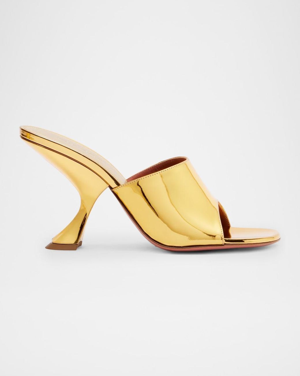 AMINA MUADDI 90Mm Taylor Metallic Leather Mule Pumps | Lyst