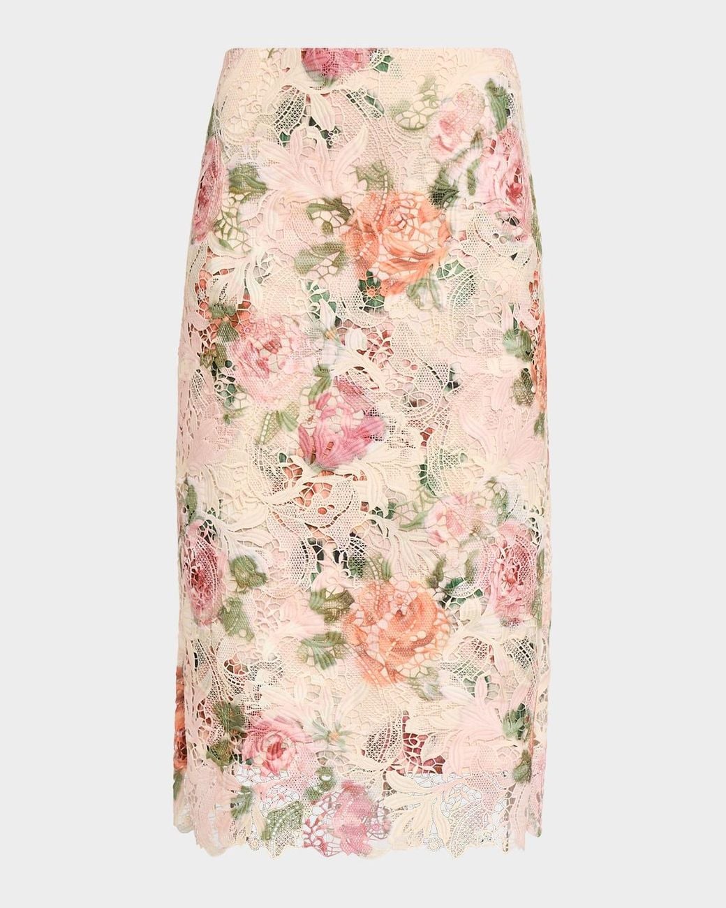 Emanuel Ungaro Claro Floral Lace Midi Skirt | Lyst