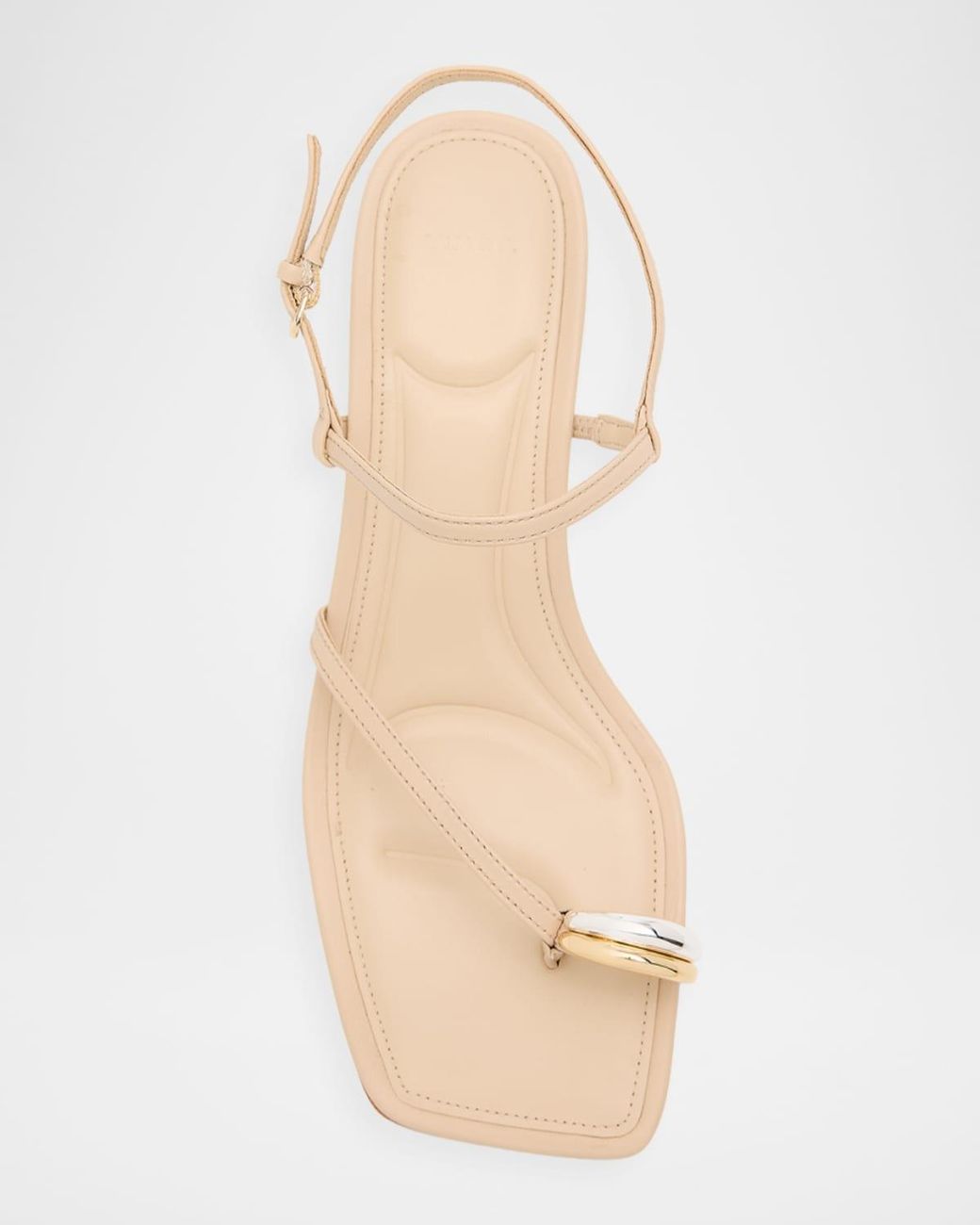 Vince 40Mm Polli Leather Kitten-Heel Sandals in Natural | Lyst