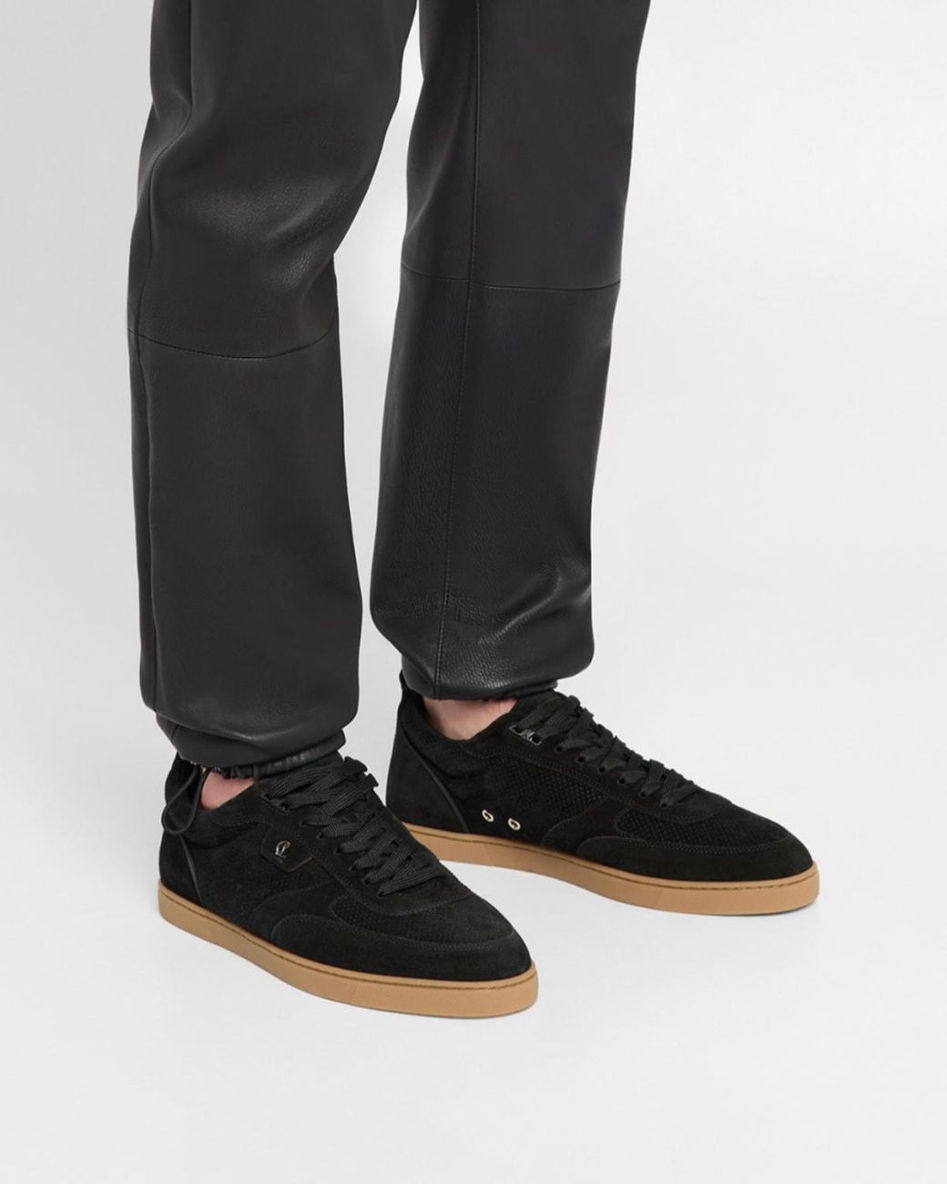 Christian Louboutin Apos;S Tutti Rui Suede Low-Top Sneakers in Black ...