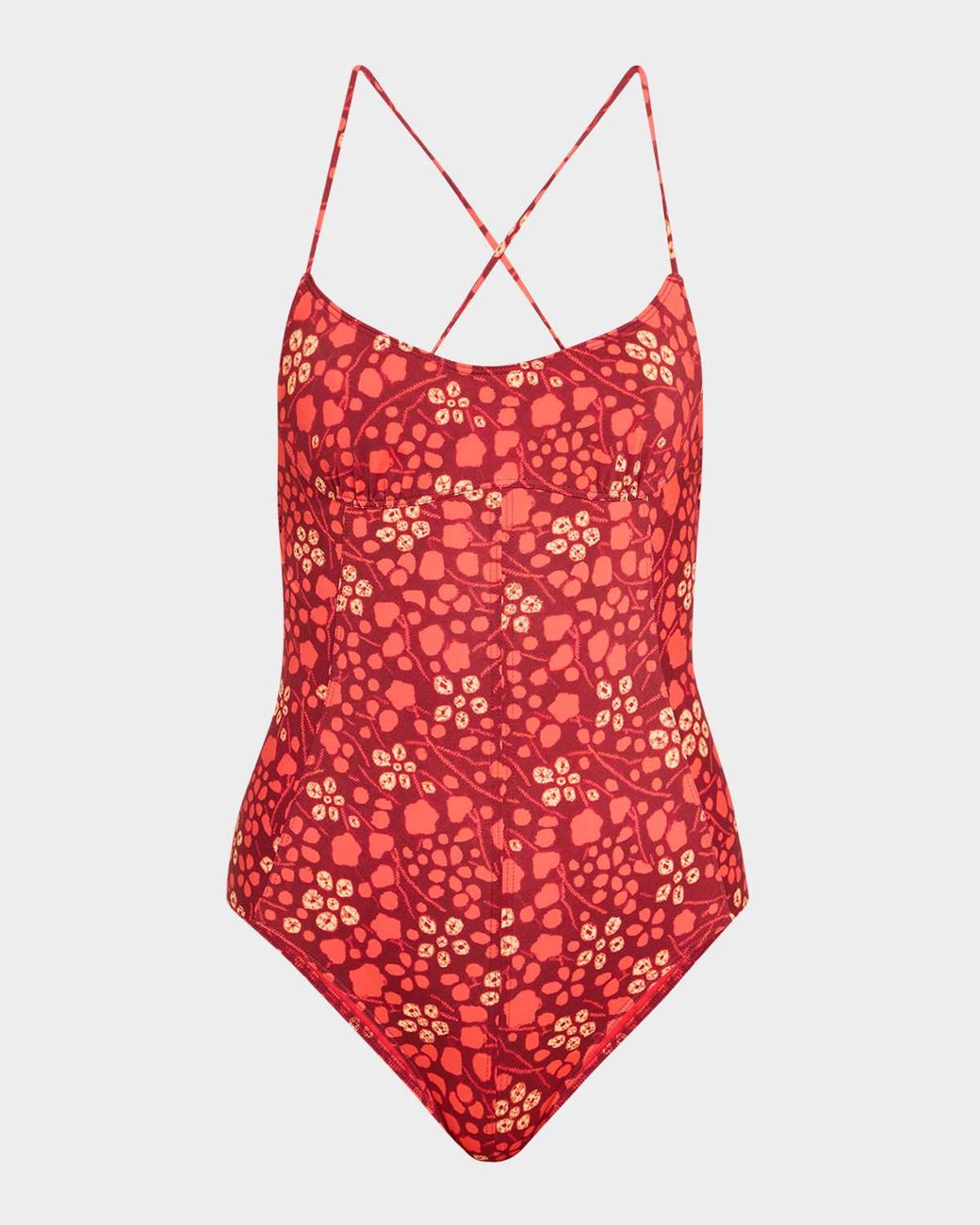 Ulla Johnson Positano One-Piece Swimsuit in Red | Lyst