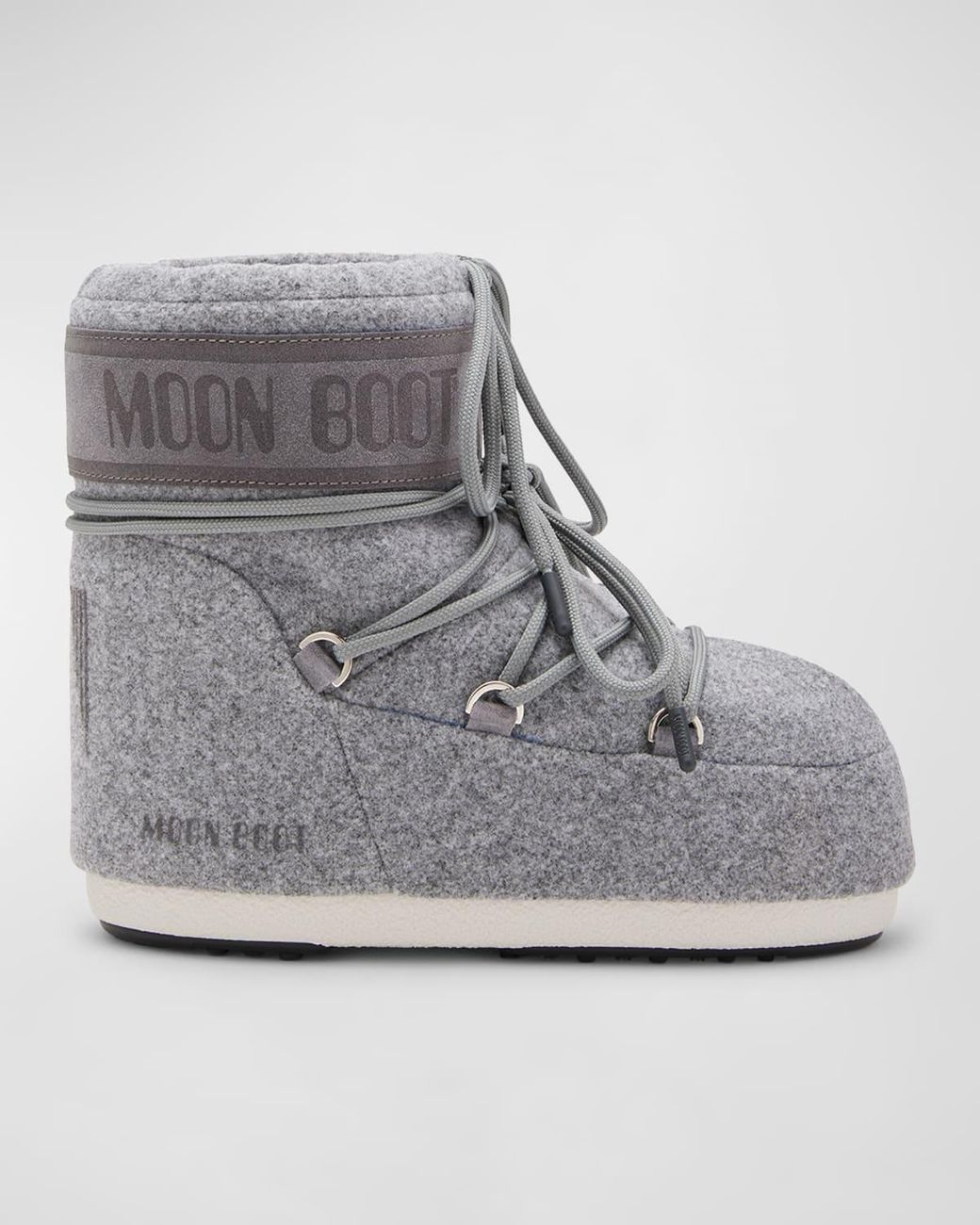 Moon Boot Icon Felt Ankle Snow Boots in Gray | Lyst