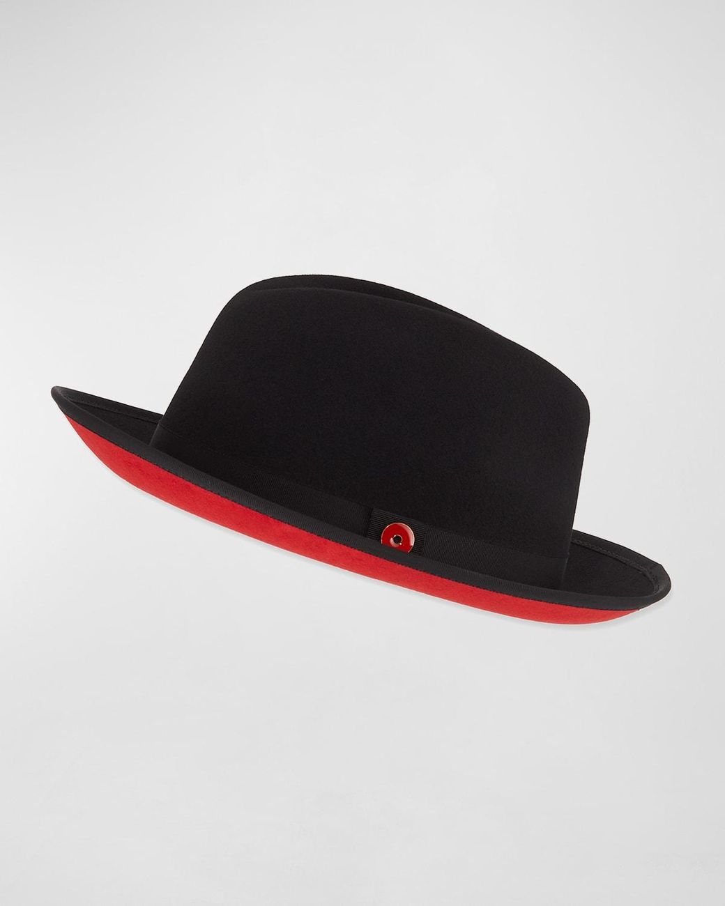 Keith James King-Brim Wool Fedora Hat in Black for Men | Lyst