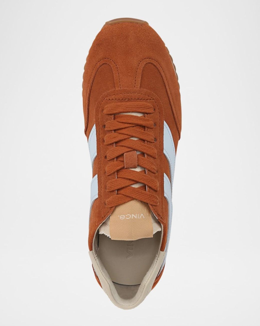 Vince Oasis Mixed Leather Retro Sneakers in Brown | Lyst