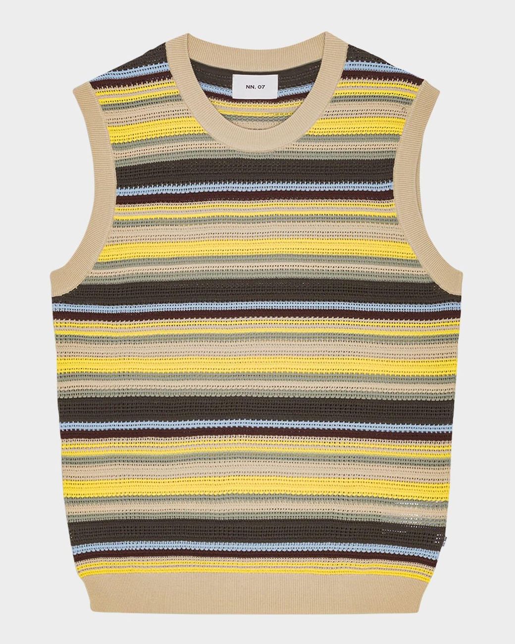 NN07 Huxley Striped Tank in Yellow for Men | Lyst