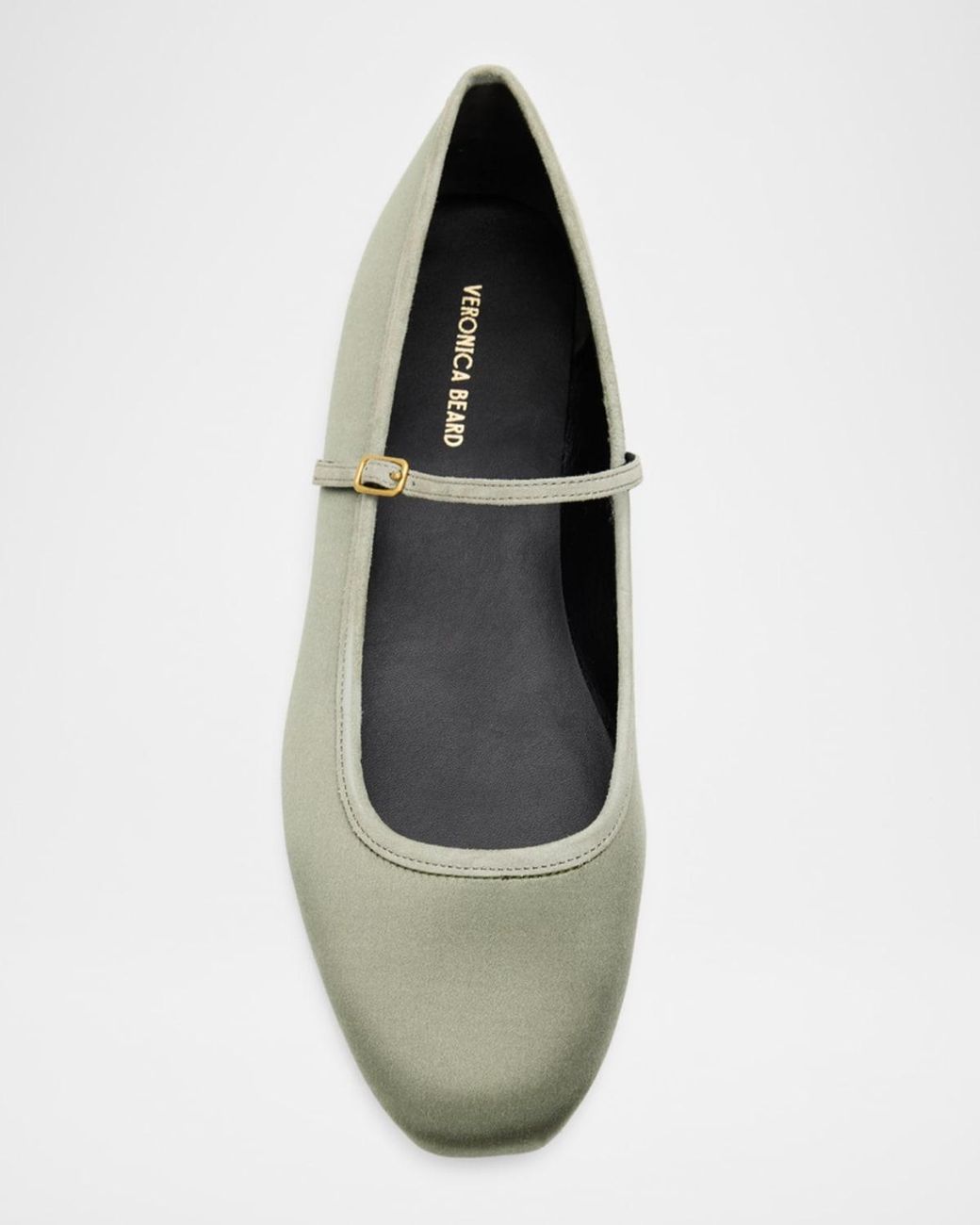 Veronica Beard Ellie Satin Ballerina Flats in Green | Lyst