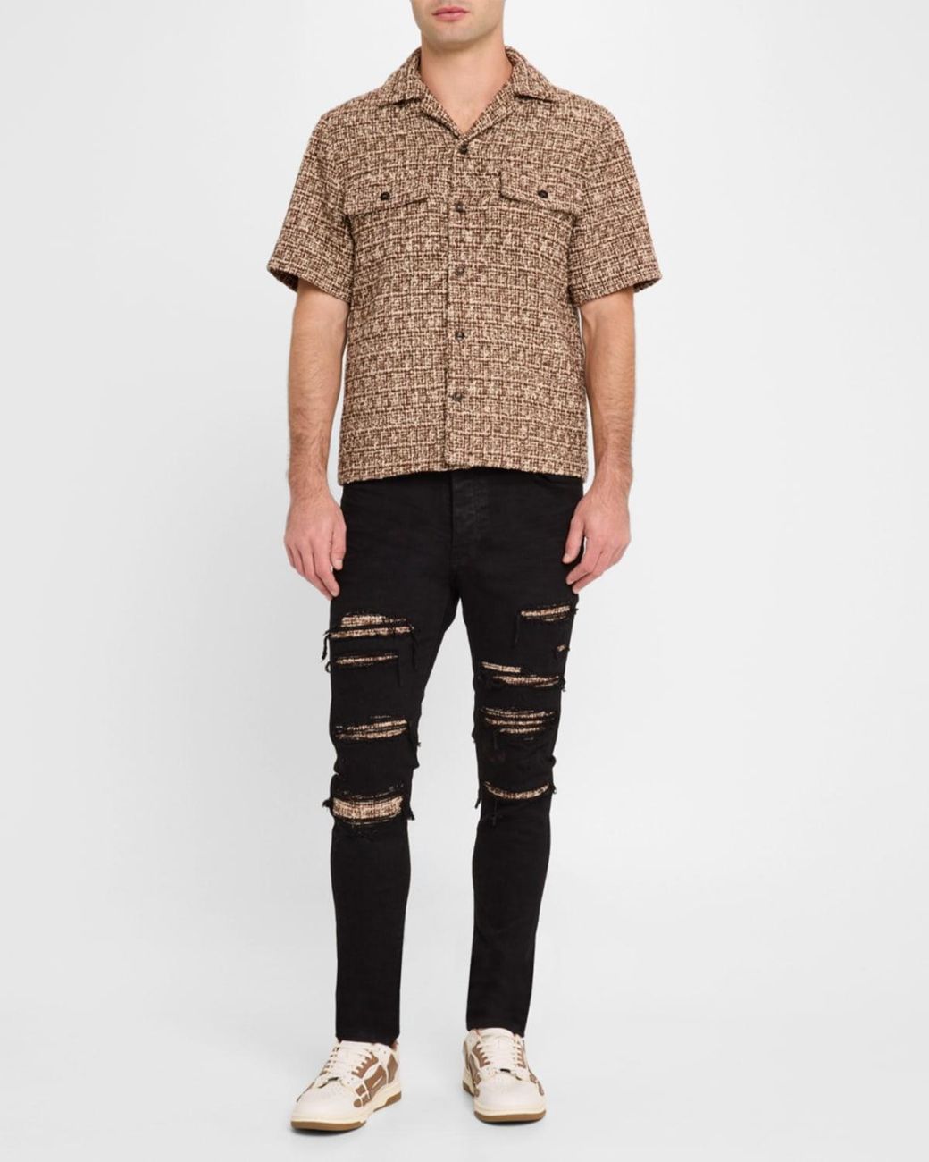 Amiri Apos;S Boucle Thrasher Skinny Jeans in Black for Men | Lyst