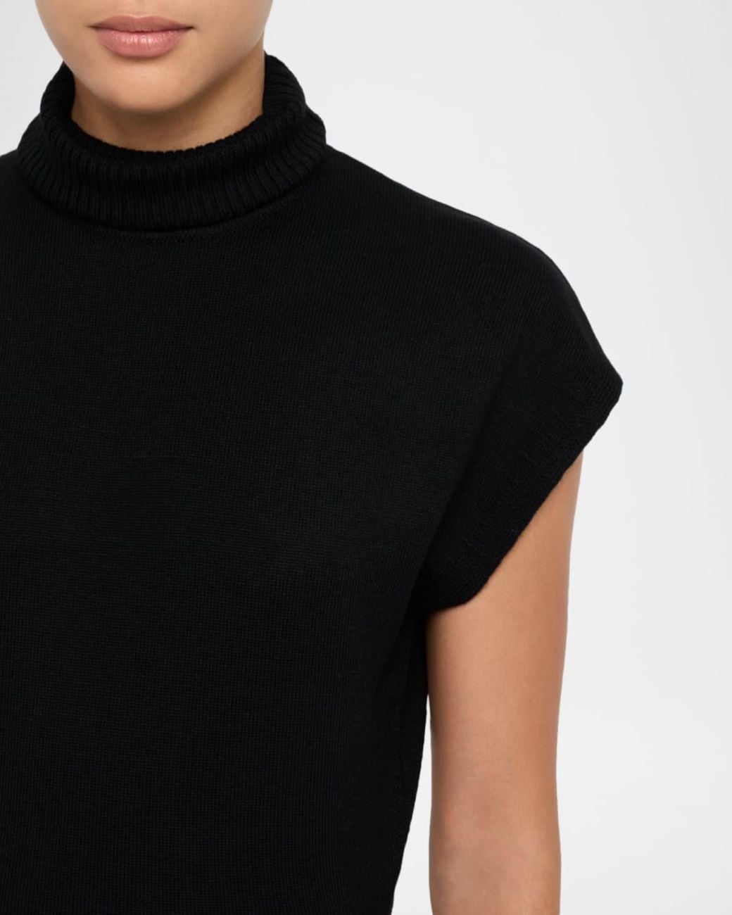 Ramy Brook Natalie Merino Turtleneck Midi Dress in Black | Lyst
