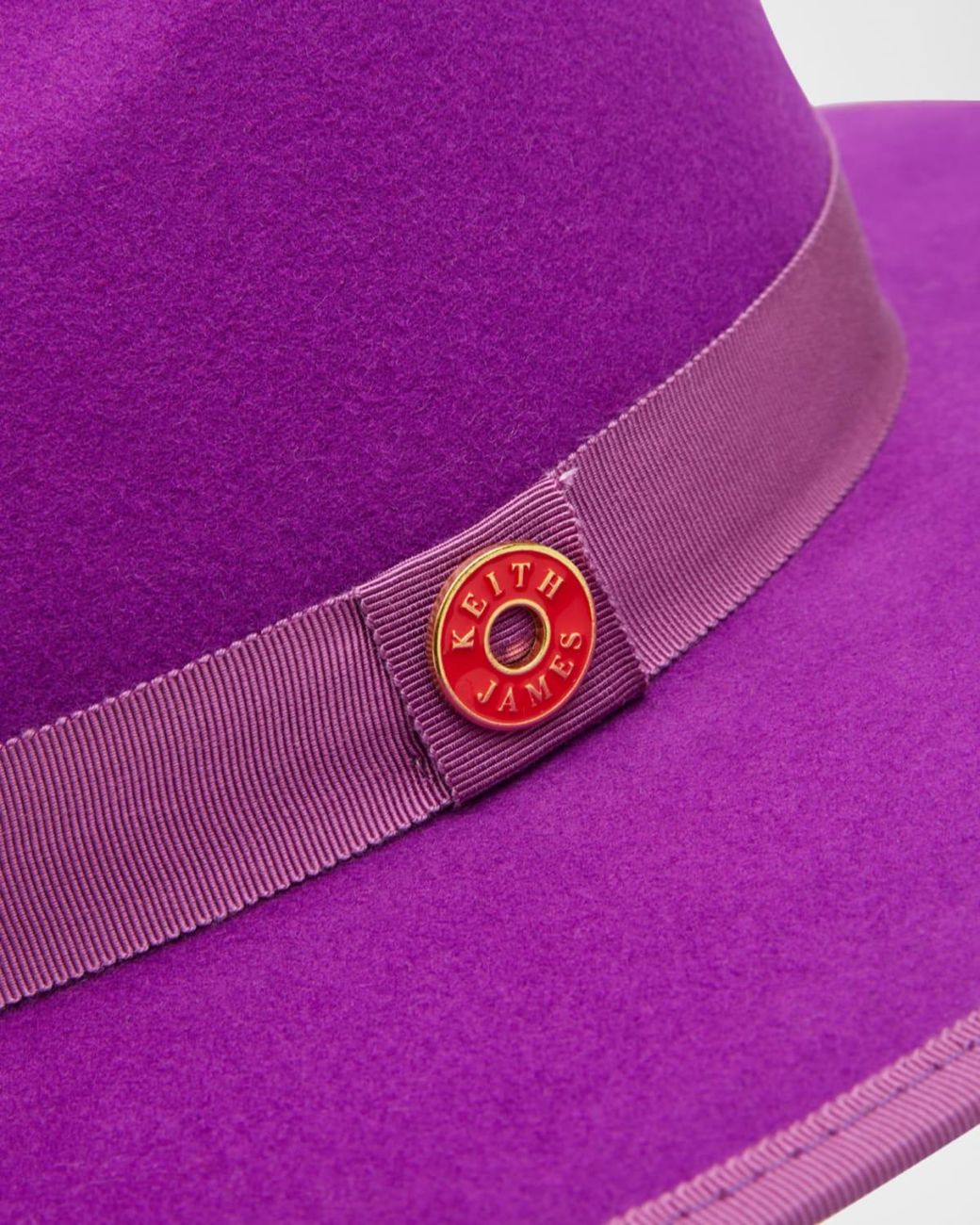 Keith James Queen Red-brim Wool Fedora Hat in Purple for Men | Lyst