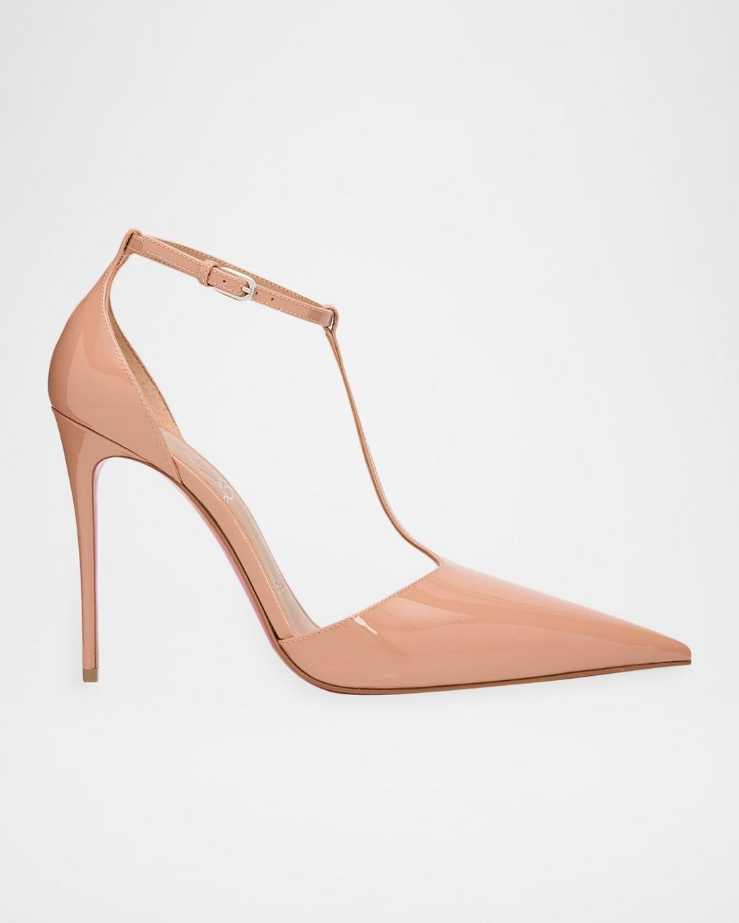 Christian Louboutin 110Mm Kate Max Patent Leather T-Strap Pumps in ...
