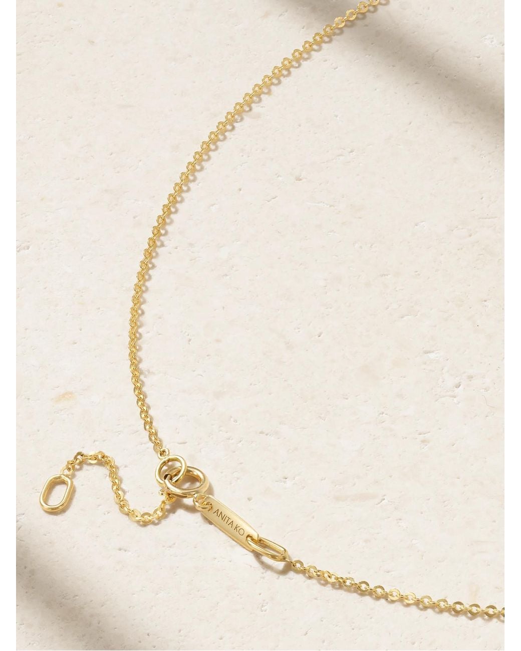 Anita Ko Initial 18-Karat Diamond Necklace in Natural | Lyst