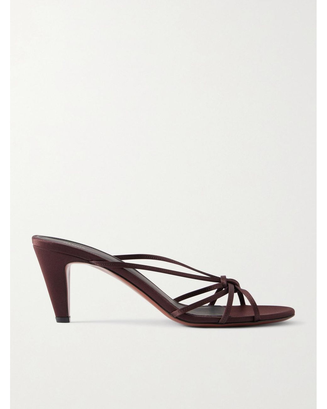Neous Motha Satin Sandals in Natural | Lyst UK