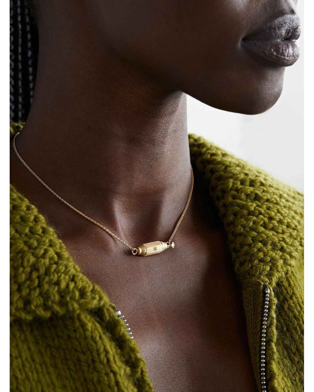 Marie Lichtenberg Micro Coco Locket 18-Karat Diamond Necklace in ...