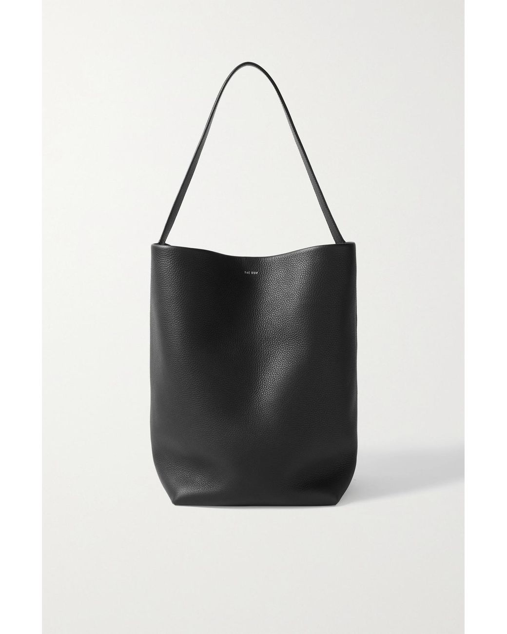 The Row N/s Park Textured-leather Tote in Black | Lyst