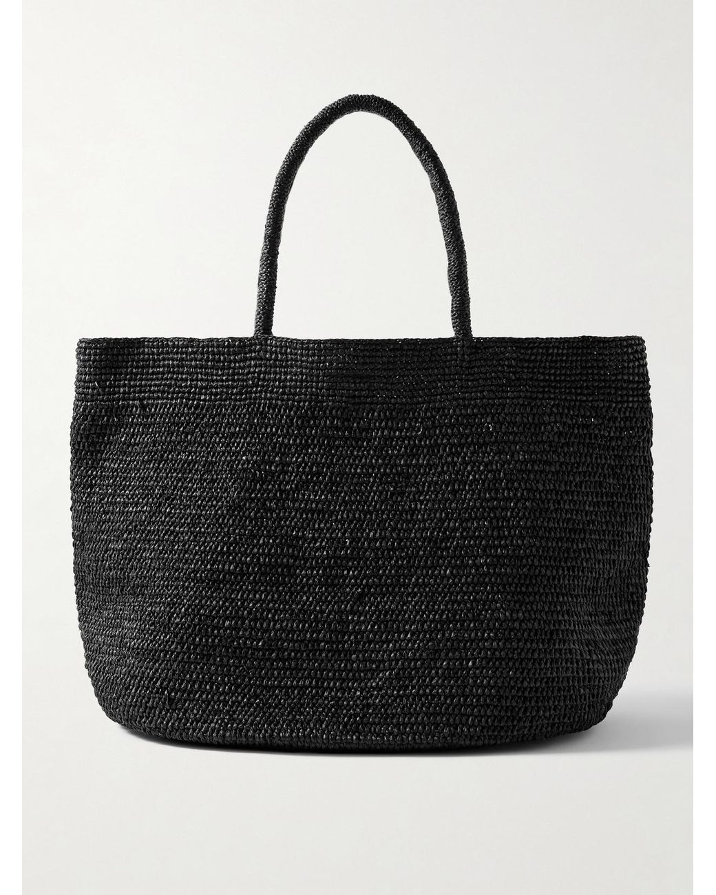 The Row Oregon Raffia Tote in Black | Lyst