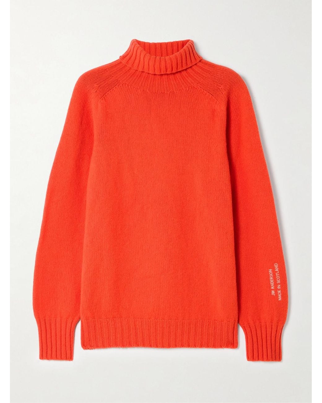 JW Anderson Embroidered Merino Wool Turtleneck Sweater | Lyst
