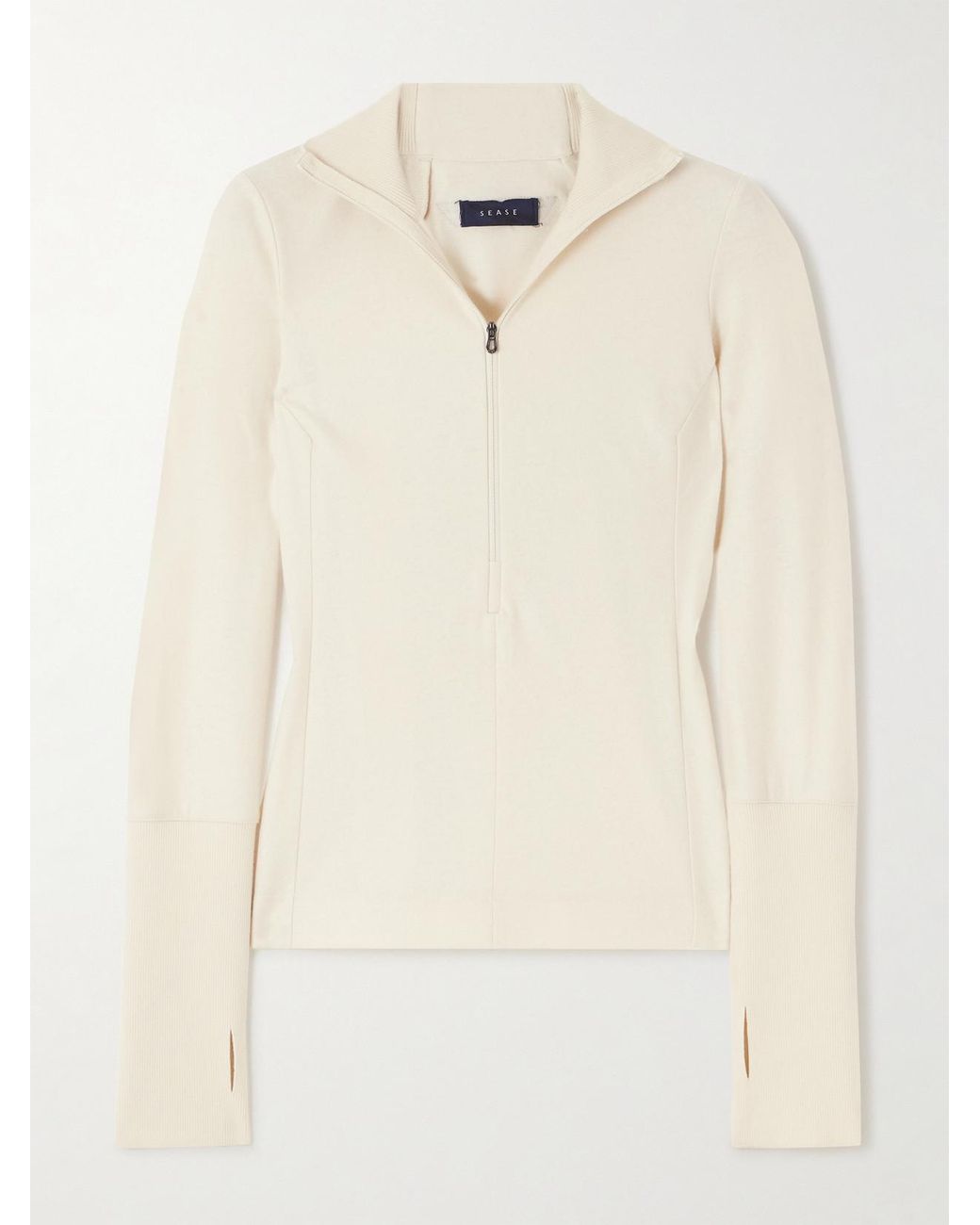Sease Ariel Fleece Ski Top in Natural | Lyst UK
