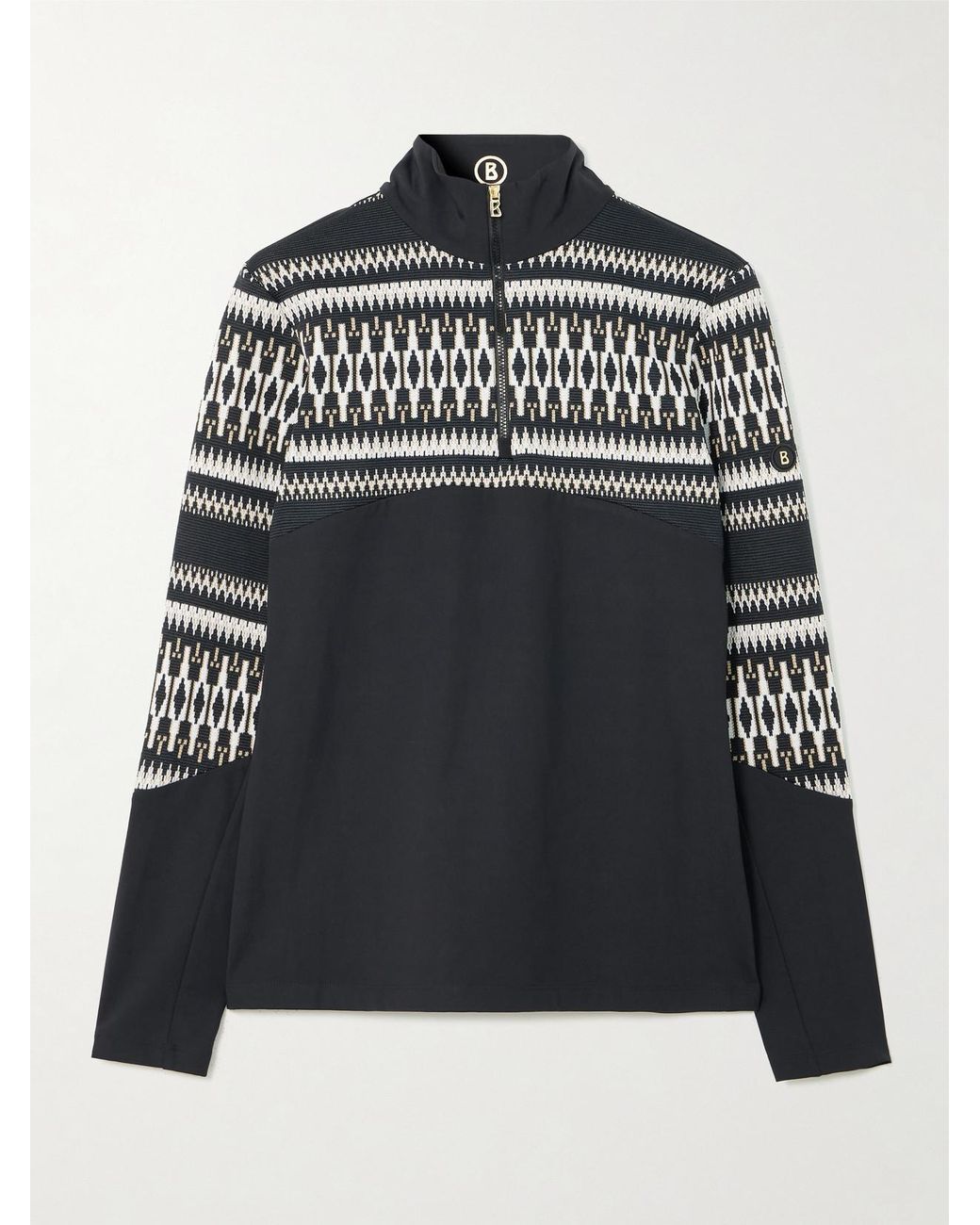 Bogner Jelissa Fair Isle Jacquard-Trimmed Stretch-Jersey Base Layer in ...