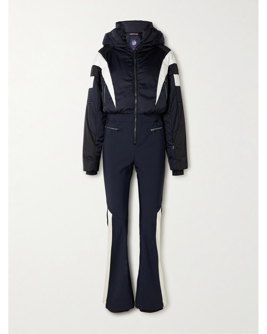 Fusalp Julienne Hooded Padded Paneled Ski Suit in Blue | Lyst