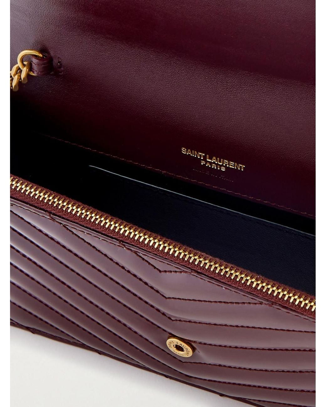 Saint Laurent Cassandre Envelope Matelassé Patent-Leather Shoulder Bag ...