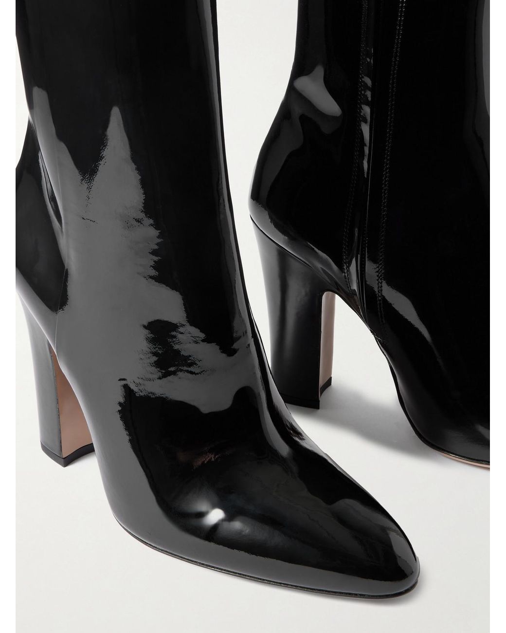 Paris Texas Lavinia Patent-Leather Ankle Boots in Black | Lyst