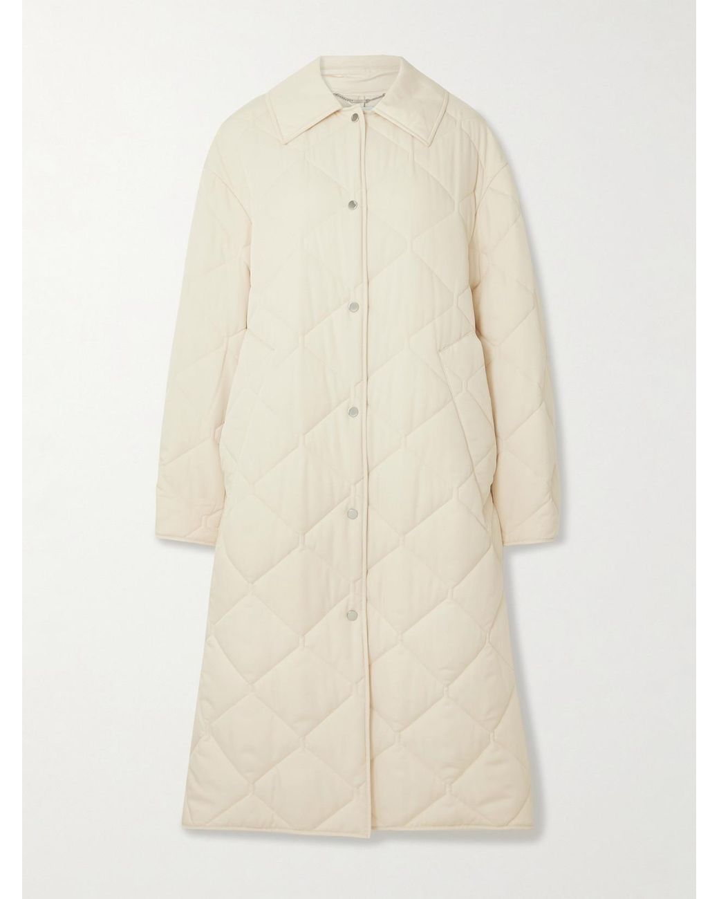 JOSEPH Penny Quilted Shell Coat in Natural | Lyst
