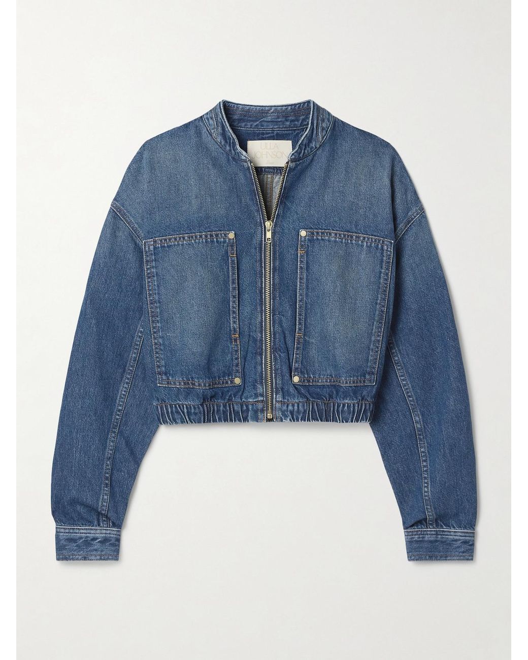 Ulla Johnson The Alessia Cropped Denim Jacket in Blue | Lyst UK