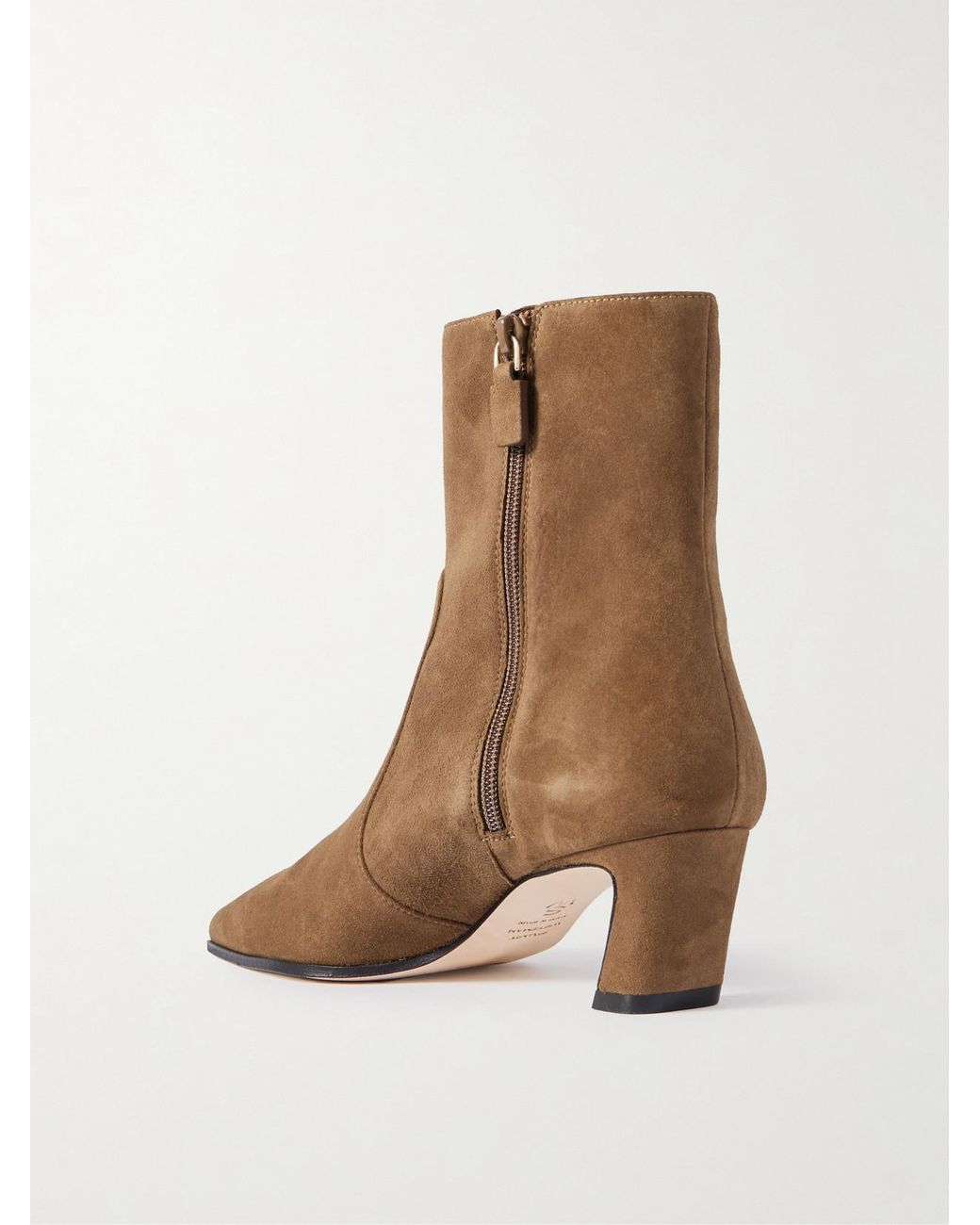 Stuart Weitzman Stassi Suede Ankle Boots in Brown | Lyst UK