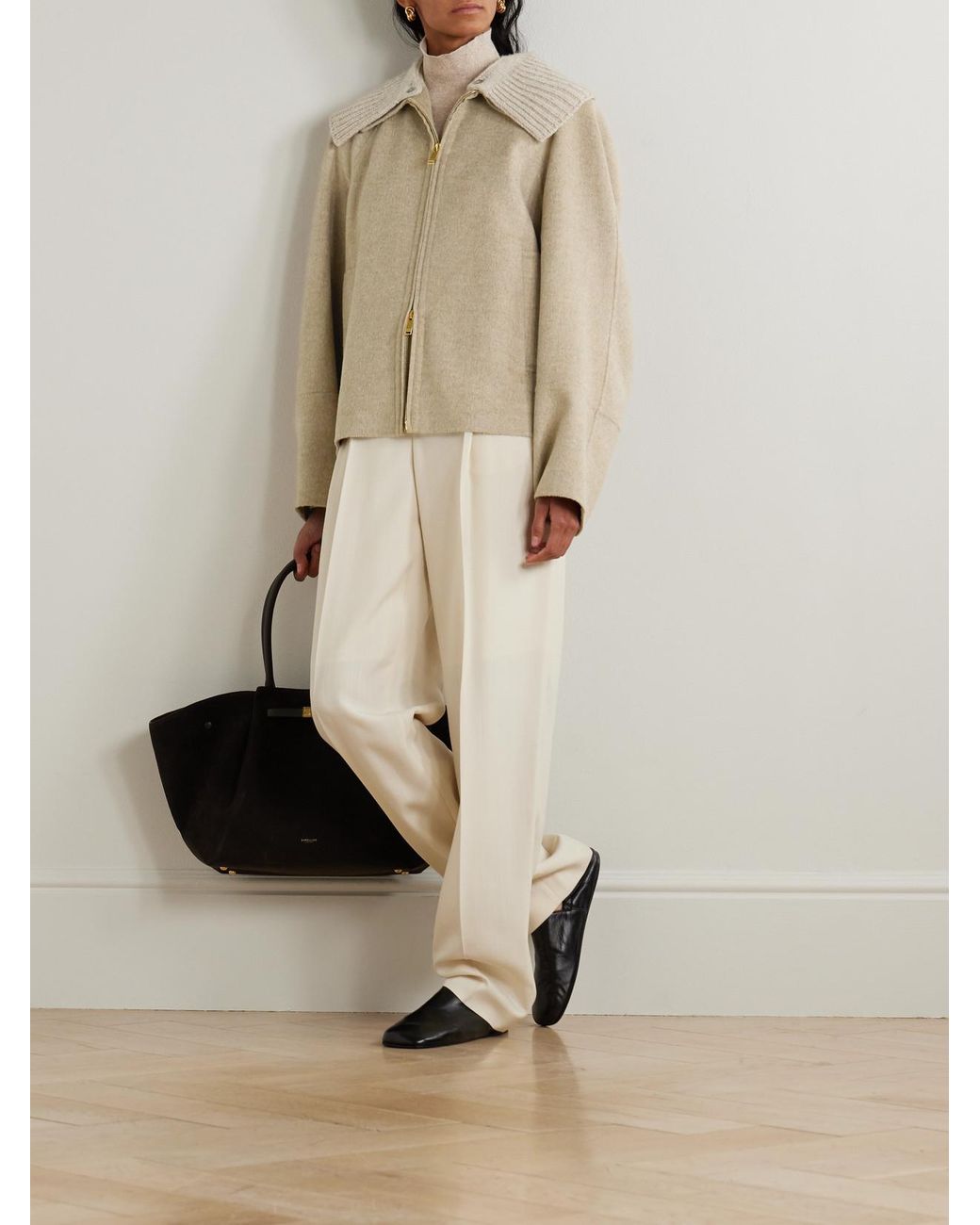 JOSEPH Cooksey Ribbed-Knit Trimmed Wool And Cashmere-Blend Jacket in ...