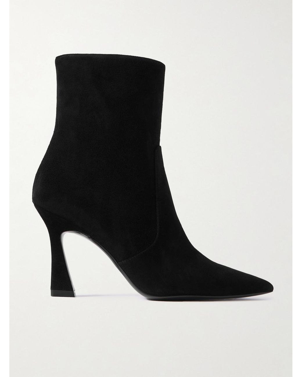 Stuart Weitzman Vinnie Suede Ankle Boots in Black | Lyst UK
