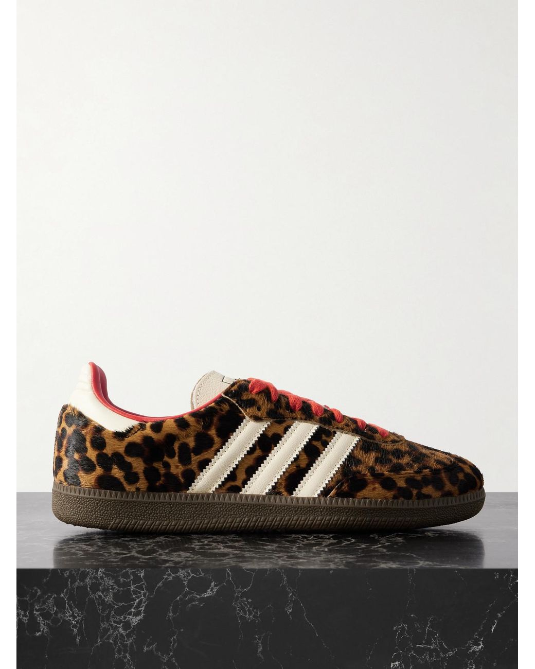 adidas Originals Samba Og Leather-Trimmed Leopard-Print Pony Hair ...