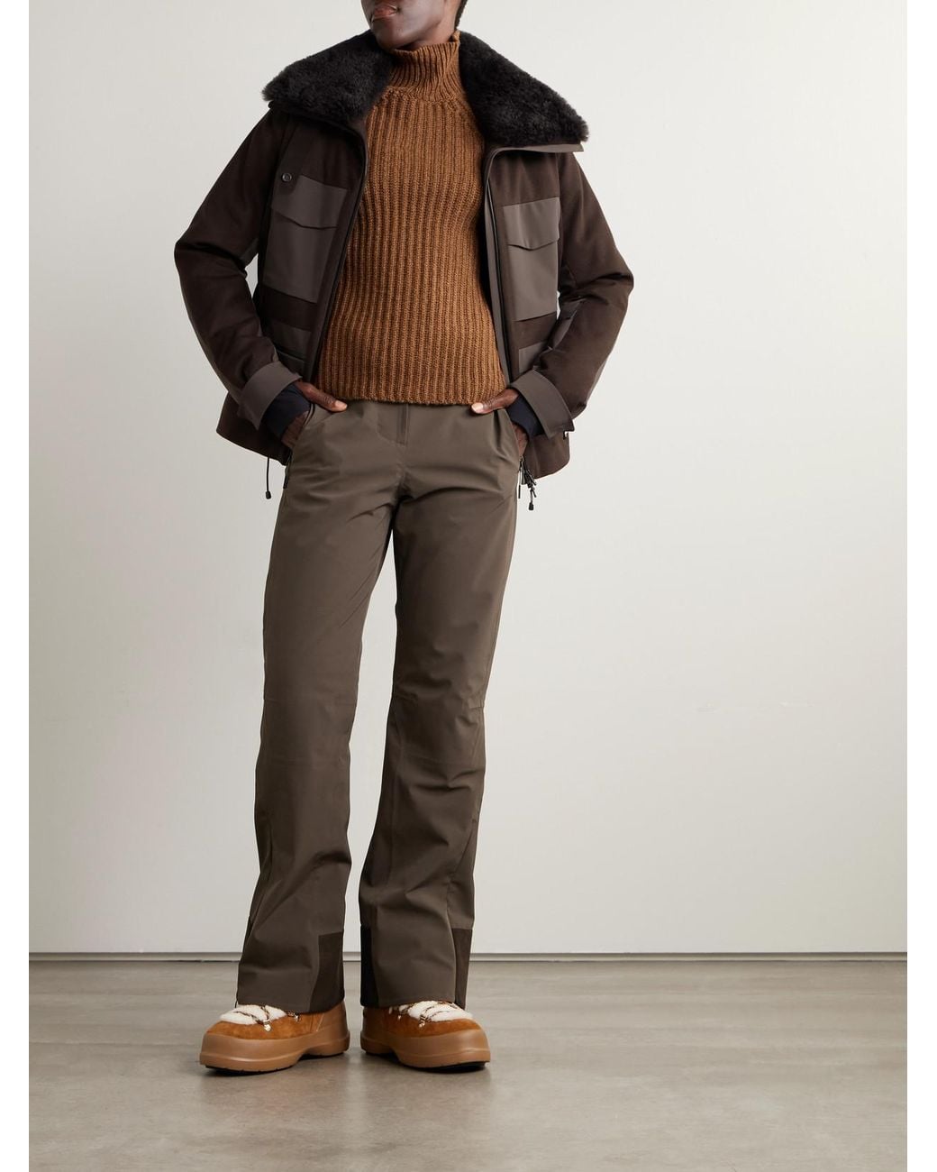 Sease Athos Ribbed Cashmere Turtleneck Sweater in Brown | Lyst UK