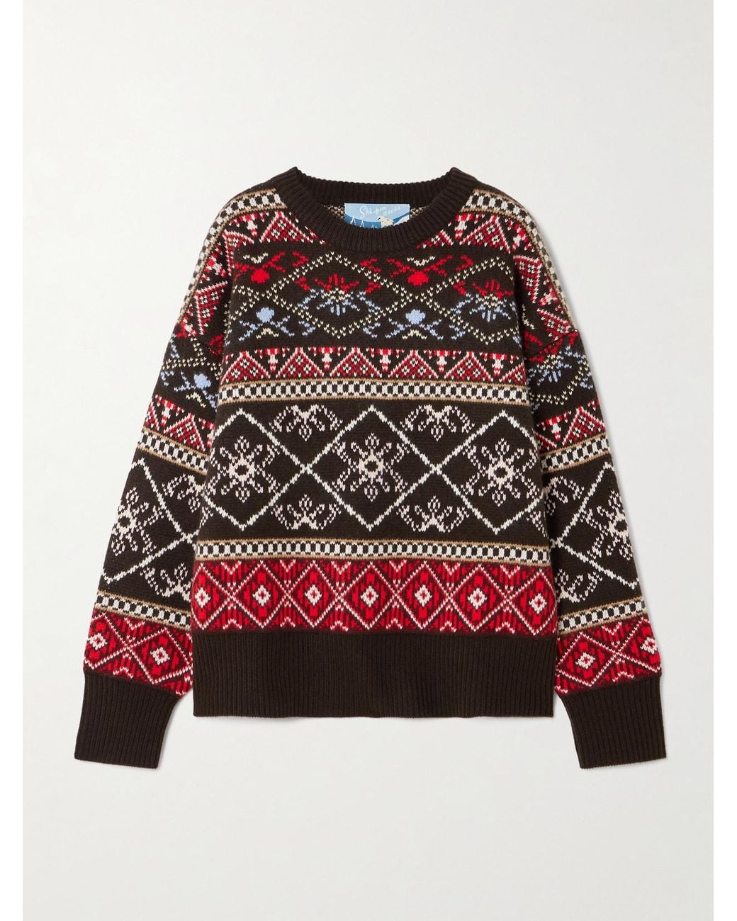 arch4 Snowmass Fair Isle Cashmere Sweater in Red | Lyst UK