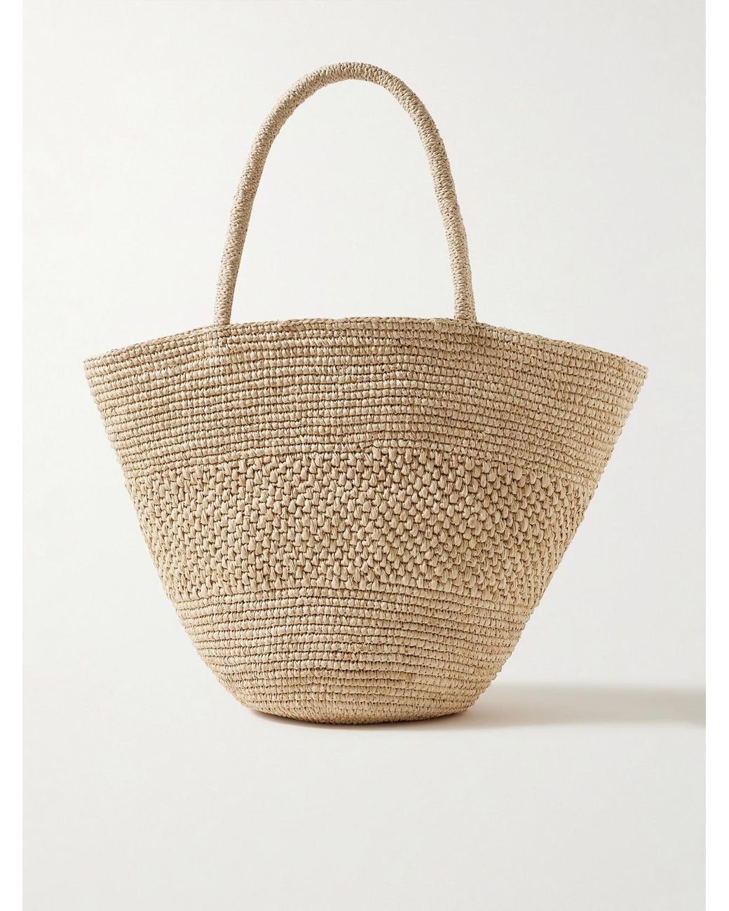 The Row Emilie Large Raffia Tote in Natural | Lyst