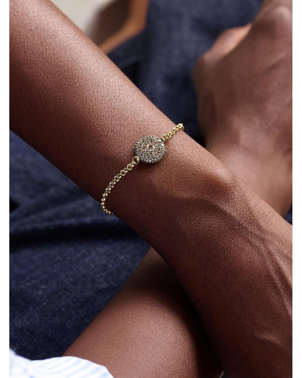 Lucy Delius Pocket Watch Rhodium-Plated, 14-Karat And Diamond Bracelet ...