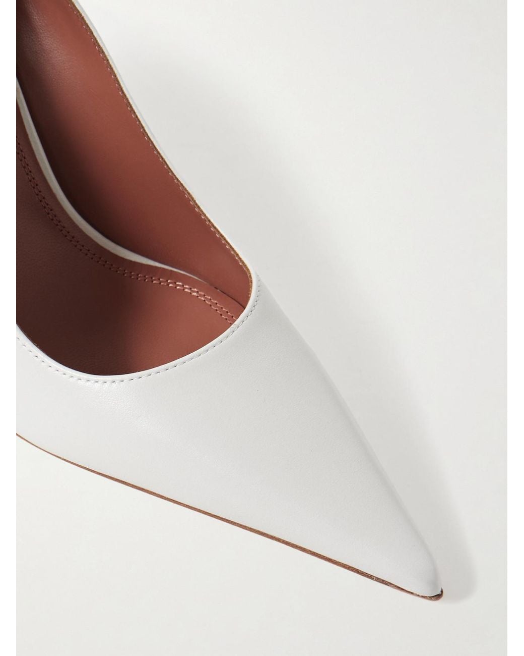 AMINA MUADDI Barbara Leather Pumps in White | Lyst