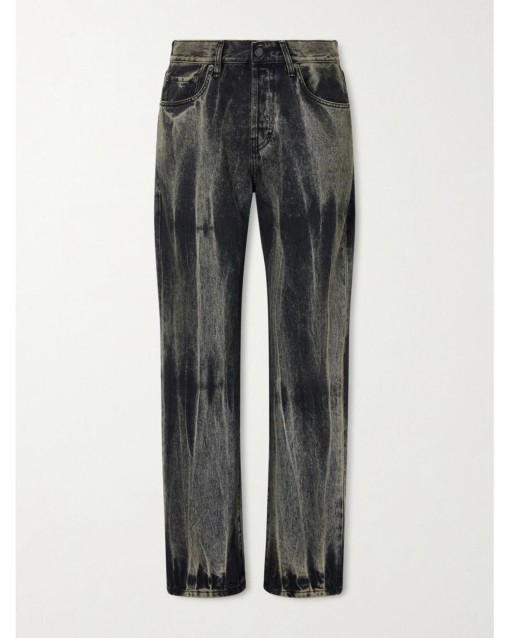 Kallmeyer Gabby Distressed High-Rise Jeans in Gray | Lyst