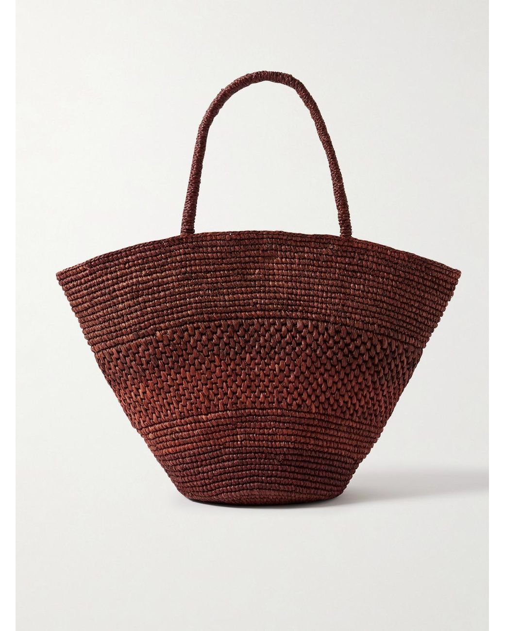 The Row Emilie Large Raffia Tote in Red | Lyst