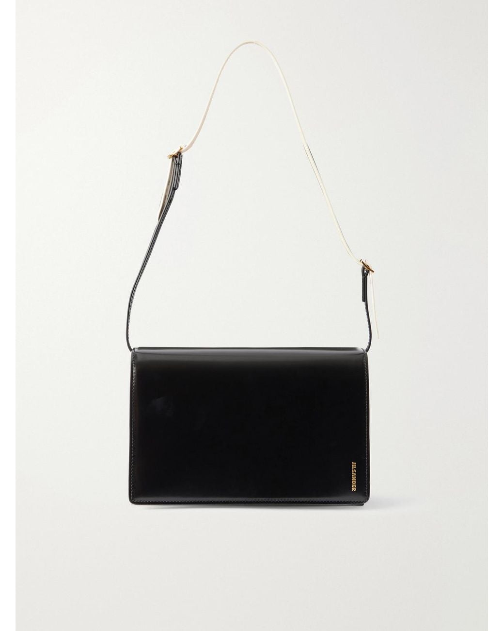 Jil Sander File Small Leather Shoulder Bag in White | Lyst