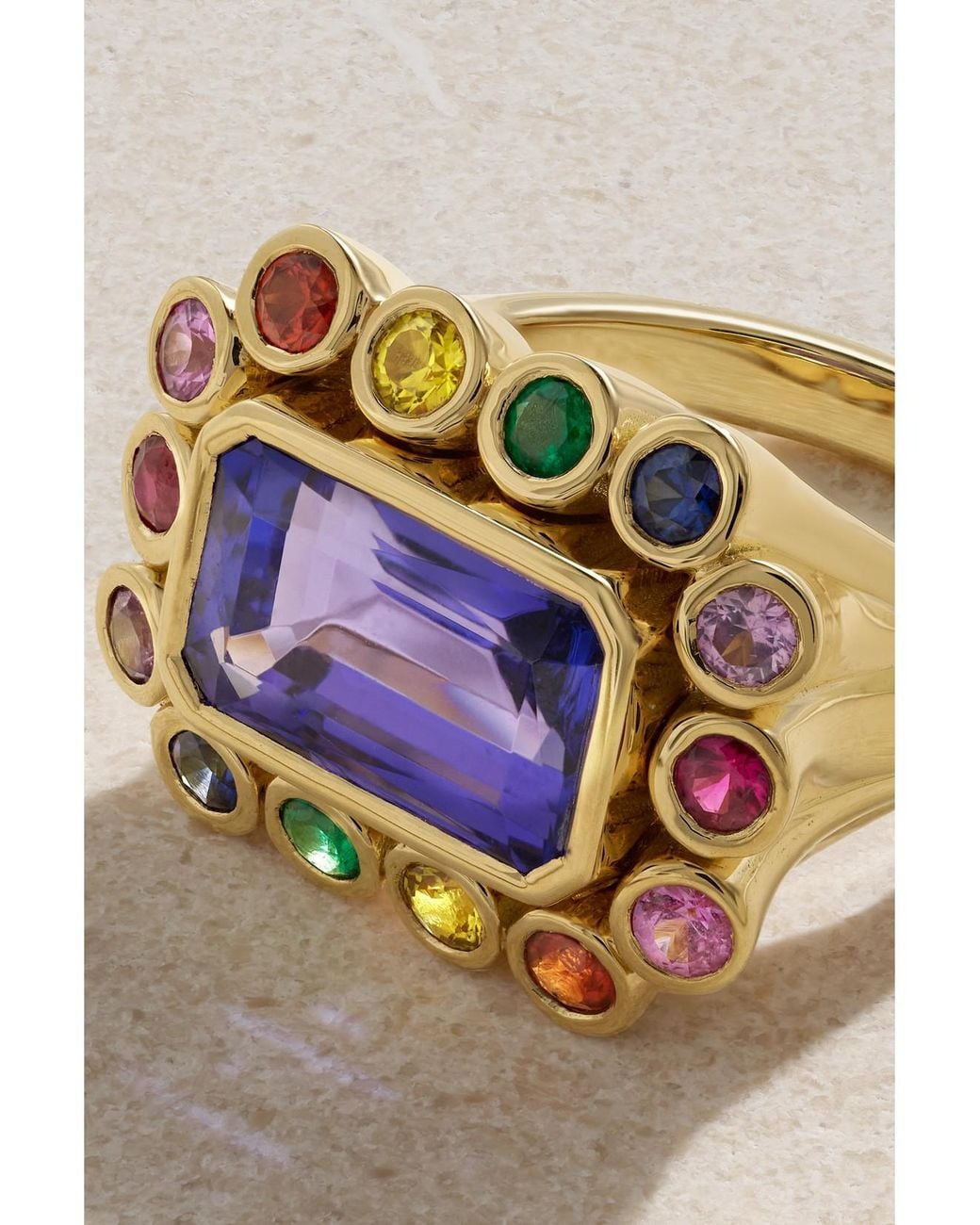 Brent Neale Wildflower 18-Karat Multi-Stone Ring in Metallic | Lyst