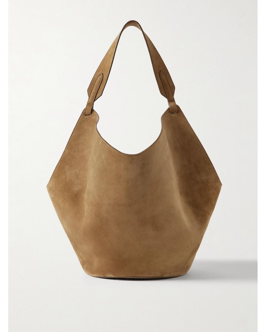 KHAITE Lotus Medium Suede Tote in Natural | Lyst UK