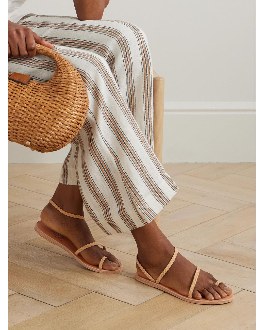 Ancient Greek Sandals Eleftheria Braided Leather Sandals | Lyst