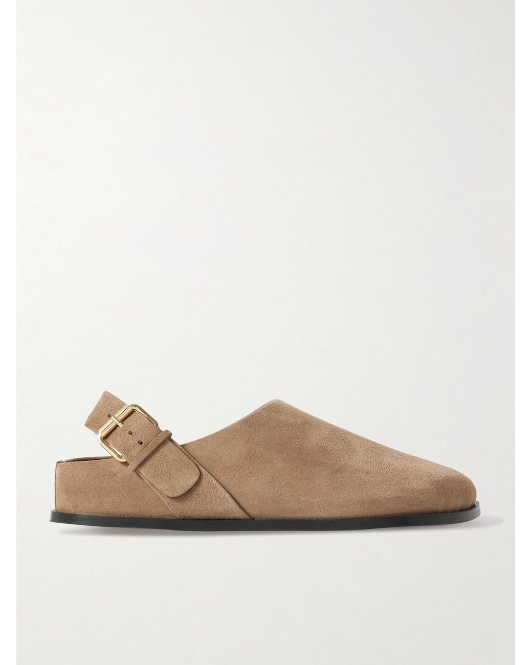 A.Emery Louis Suede Slingback Clogs in Natural | Lyst