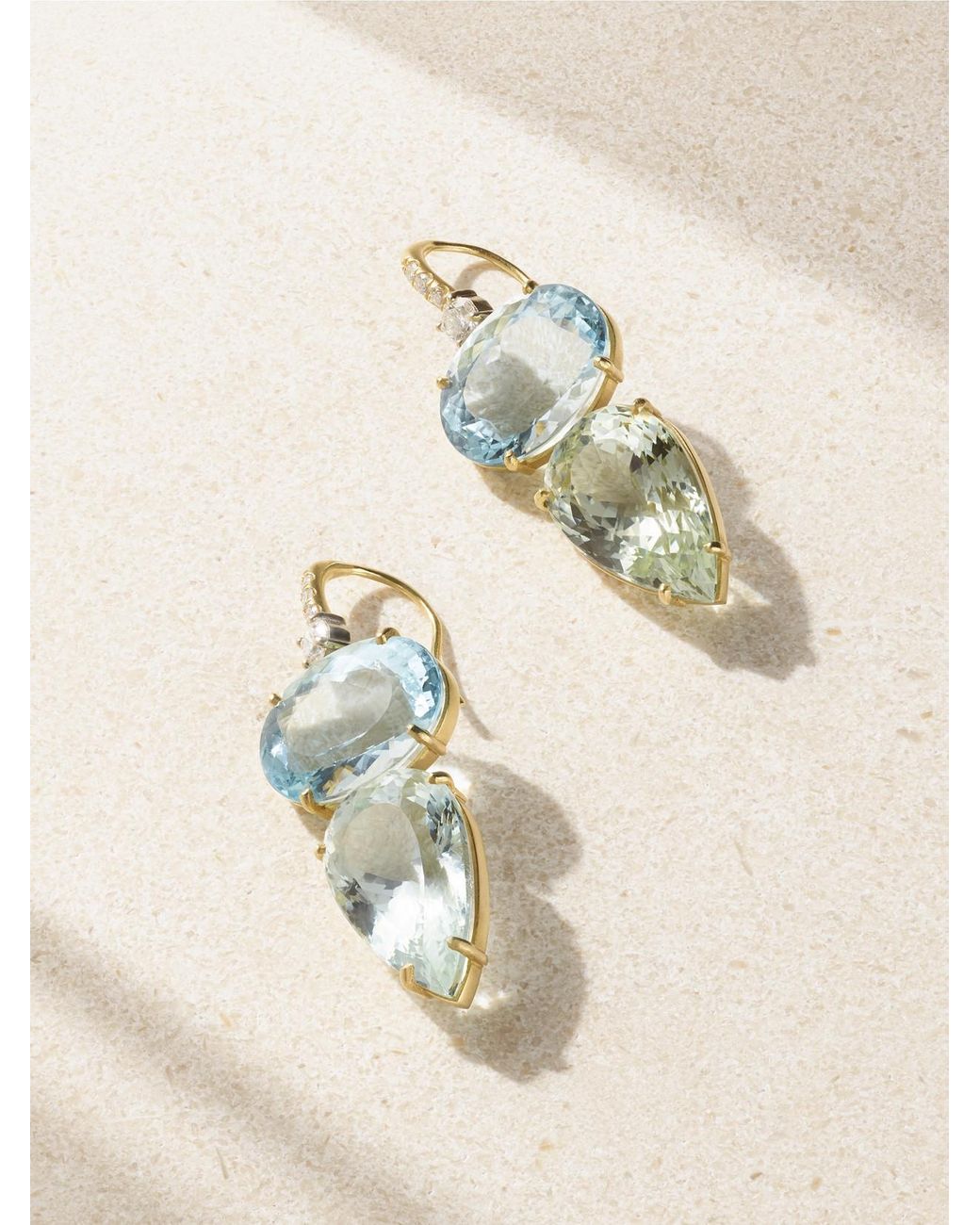 Irene Neuwirth Gemmy Gem 18-Karat, Aquamarine And Diamond Earrings in ...